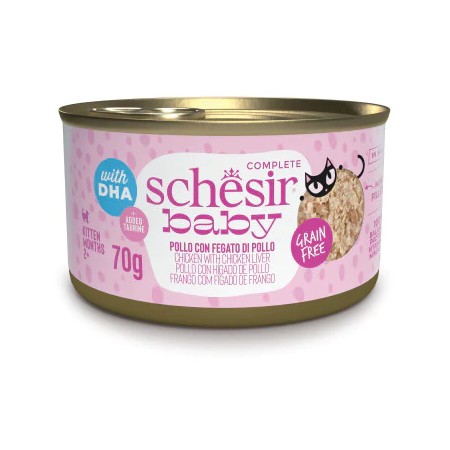 Schesir Baby Filettini in brodo per gattini (pollo con fegato) 1,28 € - Cibo umido per gatti ...